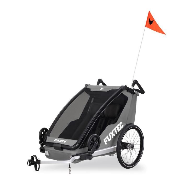Remorque vélo gris - FUXTEC Sport Cruiser - charge max. 45kg, 2 ...
