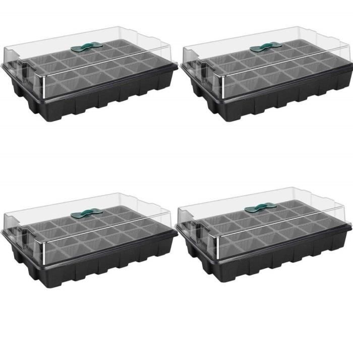 10PC semis plateau de démarrage semis de fleurs dôme de plante et base ...