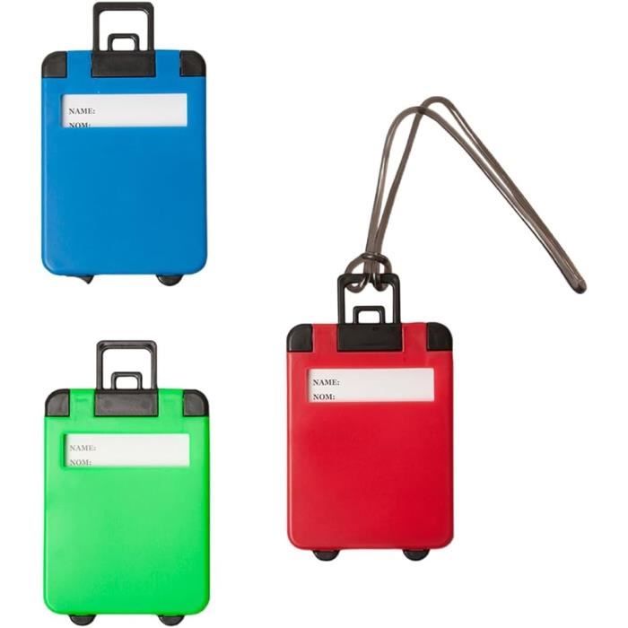 3 Étiquettes De Valise En Polyuréthrane - Avec Rabat De Protection ...