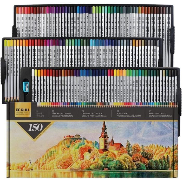 GC crayon de couleurs- 150 crayons dessin professionnel pour adultes et ...