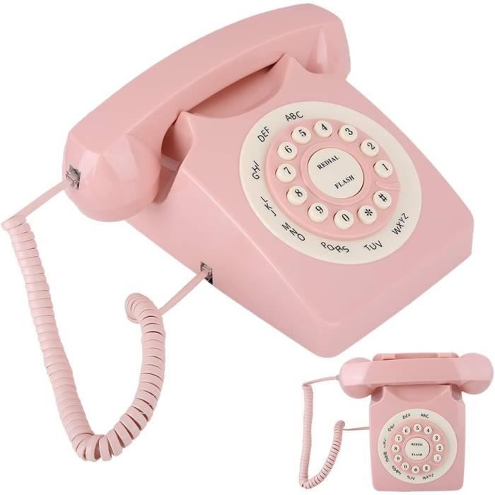 Telephone Fixe Retro des Annees 82, Telephone Vintage avec Appel HD ...