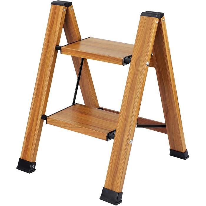 Échelle Pliable en Aluminium, Échelle Marchepied Pliante, Escabeau à 2 Marches Portable ...