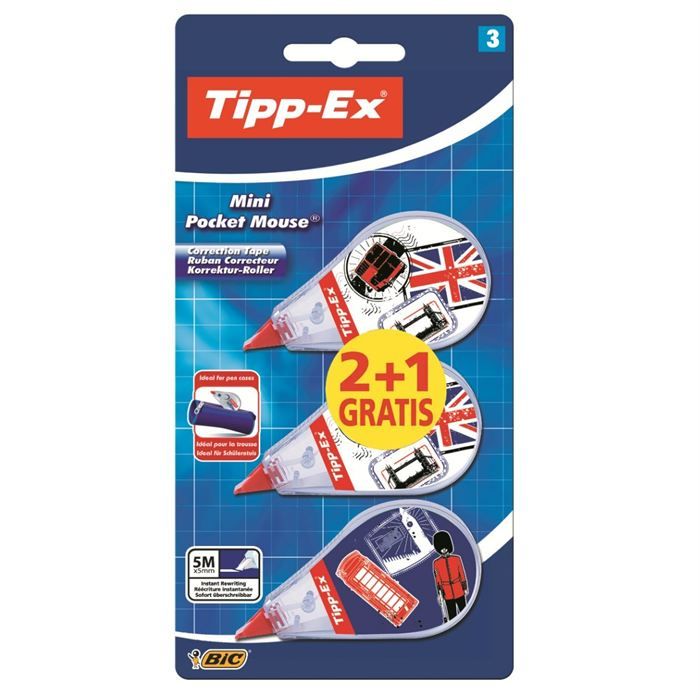 BIC TIPP-EX Mini Pocket Mouse ENGLAND 2+1 Gratuit - Cdiscount Beaux ...