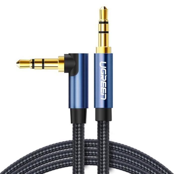 ILF® 2M Câble Audio Jack Coudé 90 Degrés Cable Jack Auxiliaire 35mm ...