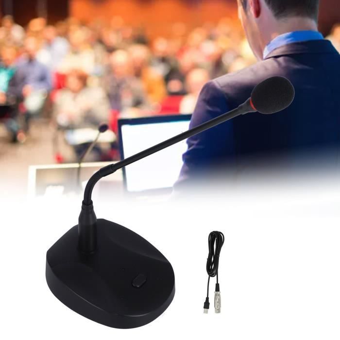 HURRISE Gooseneck Microphone Microphone de Bureau pour Ordinateur ...