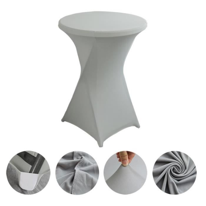 Couverture de table de cocktail Nappe ronde pour fête de mariage DJ Bar ...