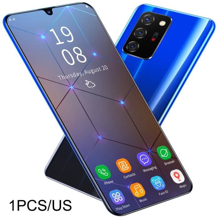 Note20+ 6.26 grand smartphone à écran incurvé 1G + 8G téléphone ...