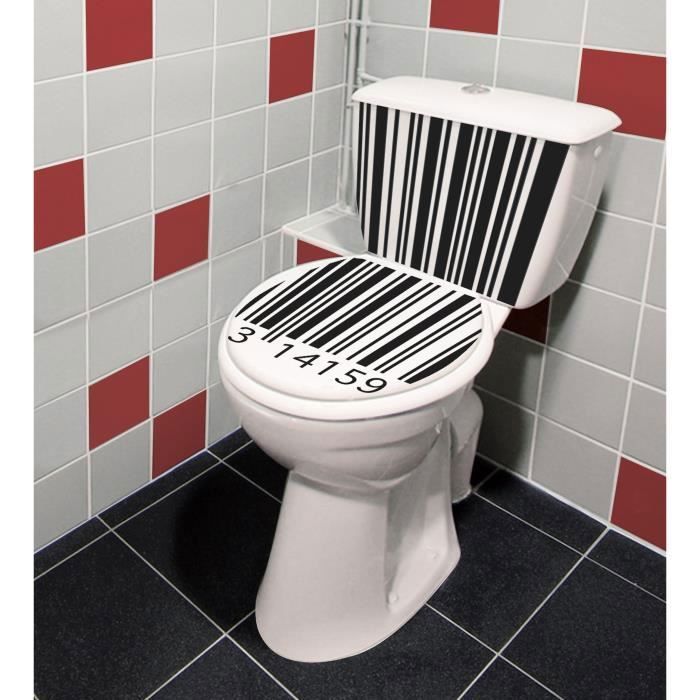 PLAGE Sticker déco - WC codes barres 1 Planche 48 x 68 cm - Cdiscount ...