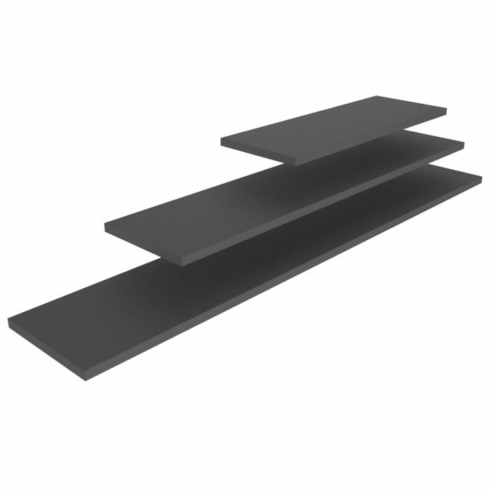 Tablette en bois étroite Cubic® L 50 à 100 cm - Gris - Pujadas ...