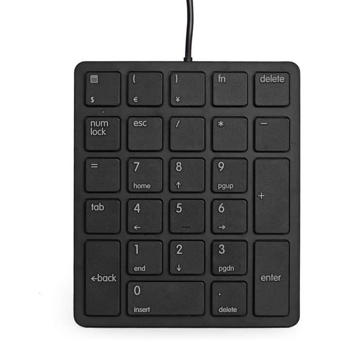 Numeric Keypad Wired Numpad 26 Touches Clavier Portable Usb Externe ...