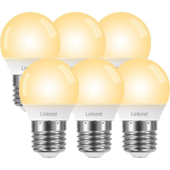 Ampoule Led E27 G45 5W Équivalent 40W,Blanc Chaud 2700K 470Lm,Ampoule Mini Globe Avec Gros Culot ...
