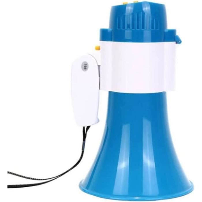 Mégaphone Portable 15W avec Enregistrement 240s - SSS - Bleu - Filaire ...
