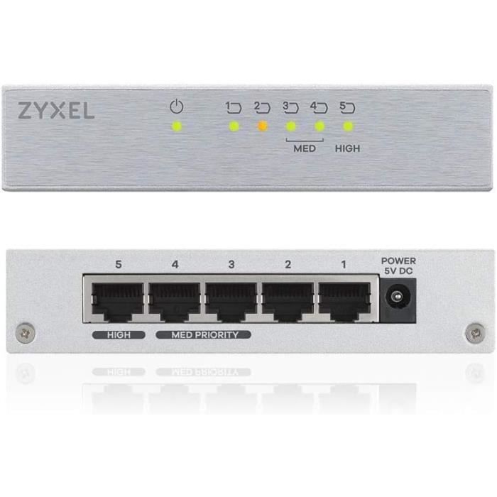 Zyxel Switch Ethernet Gigabit de bureau 5 ports - boîtier en métal ...
