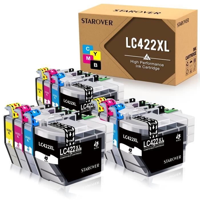 Cartouche STAROVER pour BROTHER LC422 LC422XL Compatible avec MFC ...