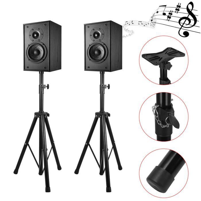 SWONUK® 2PCS Trépied de Support Haut-parleurs de DJ PA Stands d ...