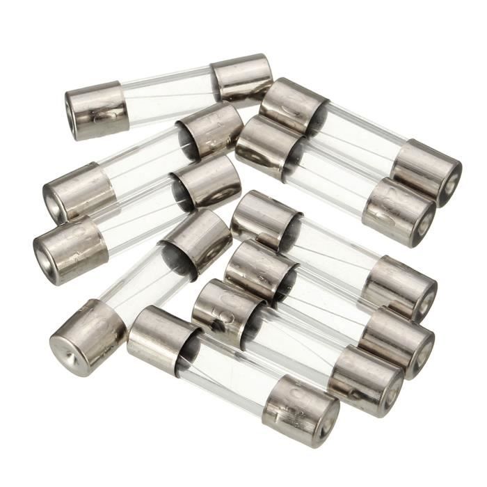 10x Fusibles Verre Tube Automobile Fuse Amp Assortiment Rapide Coup 100mA-25A 2.5A|5x20mm ...