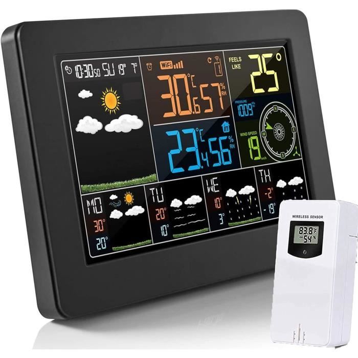 Station Météo Wi-Fi Avec Contrôle App-Horloge De Surveillance Météo ...