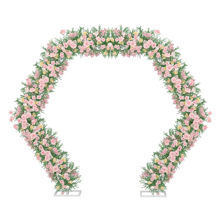 Arche Mariage Hexagonale Metal 2,2M Arche Champetre Fleur Ballon pour ...