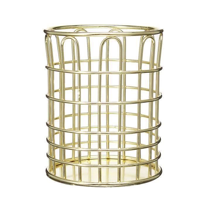 Porte-stylo Pot à Cryon en Métal Creux Rond Créatif Simple Porte-stylo ...