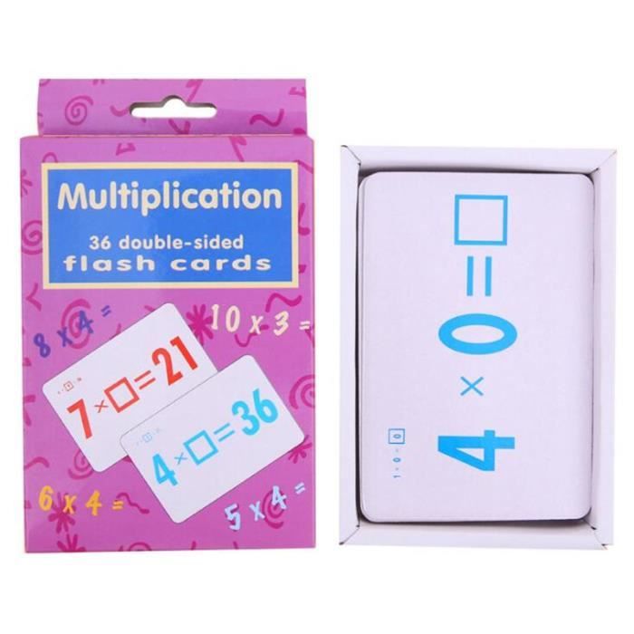 JEU D'APPRENTISSAGE,Multiplication--Carte'enseignement de maths pour ...