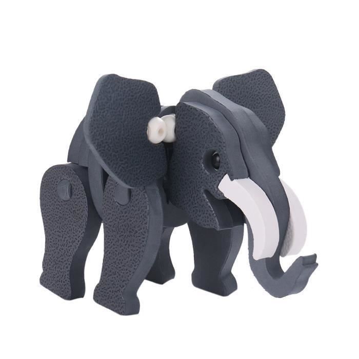 HT19477-Modèle drôle 3D Kits Puzzle bricolage Elephant Puzzles enfants ...