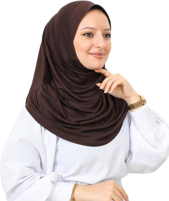 Hijab Prêt À Porter Pour Femme | Long Turban Musulmane | Foulard En ...