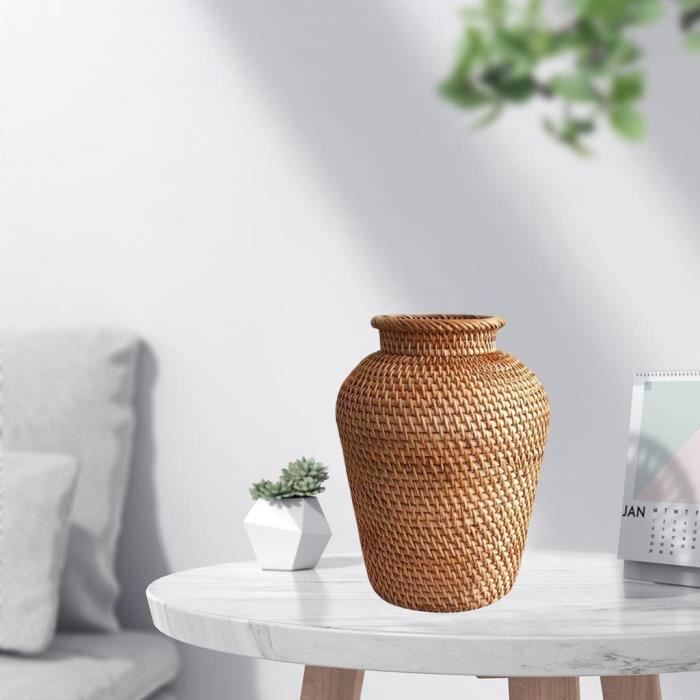Vase en rotin style rustique pays, FFITYLE multicolore VASE - Cdiscount ...