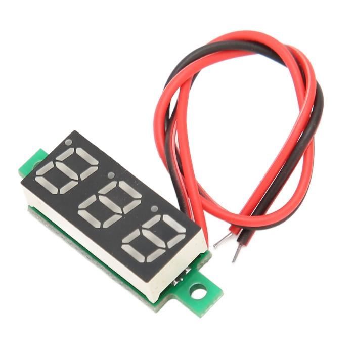 Cikonielf Mini mètre de tension Voltmètre 0.28in Voltmètre Numérique ...