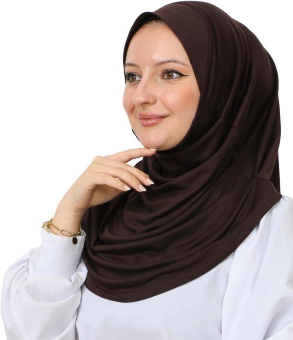 Hijab Prêt À Porter Pour Femme | Long Turban Musulmane | Foulard En ...