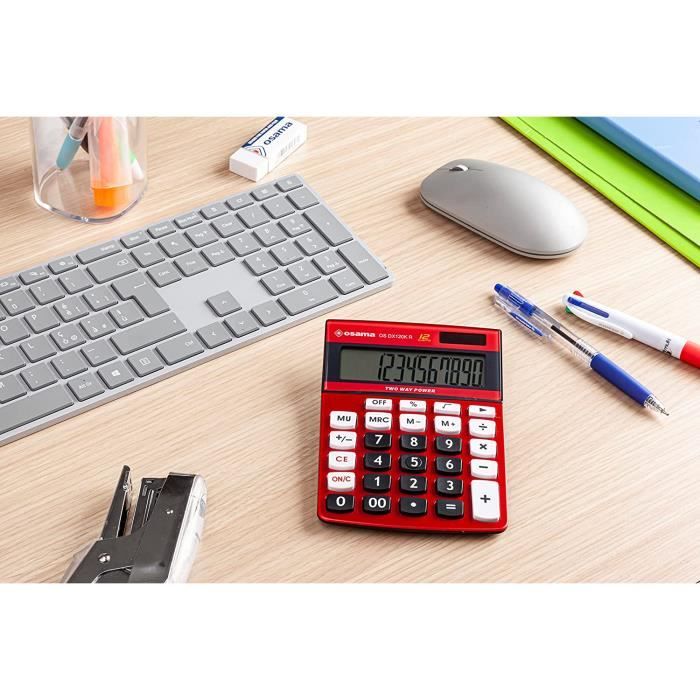 Calculatrice Bureau À 12 Chiffres + Écran Incliné En Métal ...