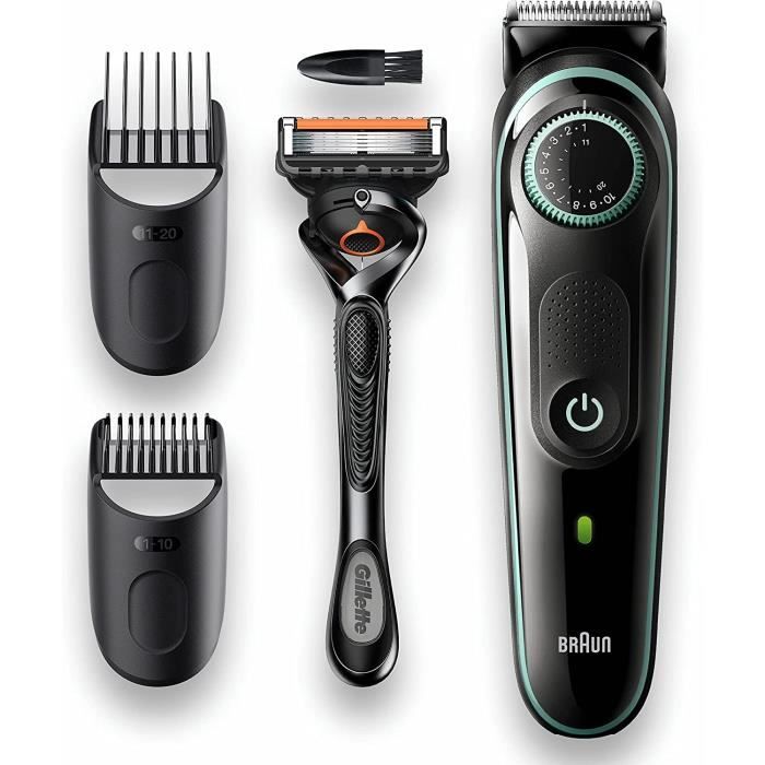 Braun Beard Trimmer 3 Tondeuse Electrique a Barbe et Cheveux Pour Homme Tondeuse Pour Le Corps Avec Sabot Pour Zones Sensibles Cdiscount Electromenager