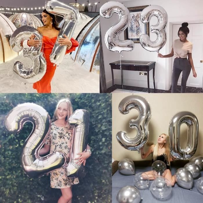 Décoration Anniversaire 35 Ans Vert Argent,Ballon 35 Anniversaire Homme ...