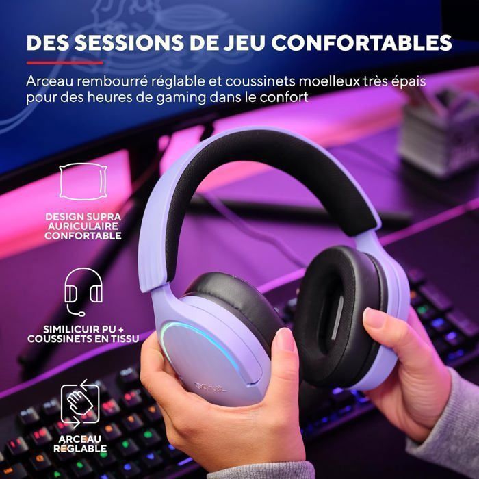 Casque Gaming - Trust Gaming - GXT 490P Fayzo - Son Surround 7.1 ...