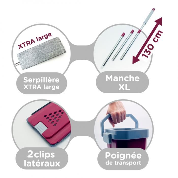 VENTEO Balai Essoreur Extra Large avec Tête Pivotante 360° | Seau ...