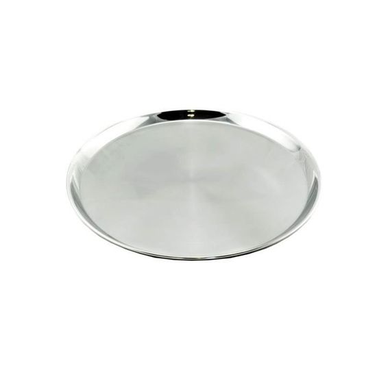 Plateau de service rond en inox 45.[Z496] - Cdiscount Maison