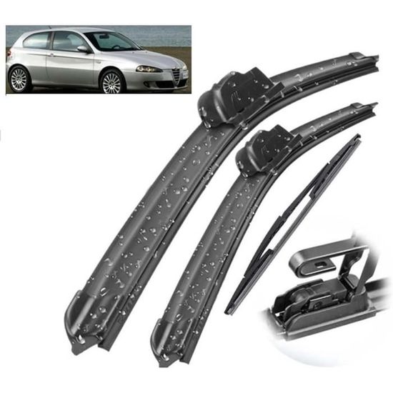 Kit De Balais D'Essuie-Glace Avant Et Arrière Compatible Avec Alfa Romeo 147 2000-2005 Brosses ...