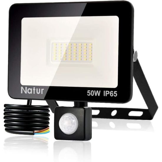 Eclairage Exterieur avec Detecteur 50W 5000LM,Puissant Spot LED ...