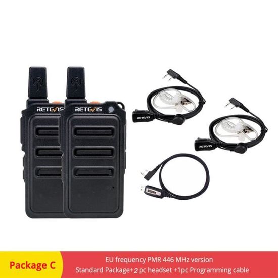 Talkies Walkies,walkie-talkie Radio PMR RT619 PMR 446 2 pièces,Radio ...