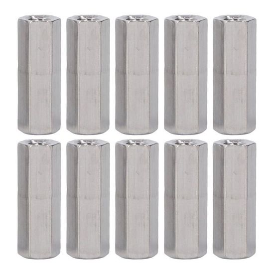 Ecrou d'accouplement hexagonal - CIKONIELF - M6x1 L30mm - Acier inoxydable 304 - Anti rouille ...