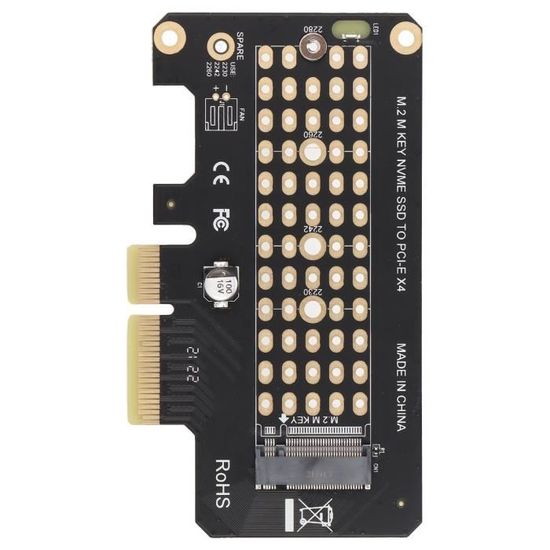 Duokon Adaptateur PCIE M.2 Adaptateur M.2 PCIE Stable Fiable Fonctionnement rapide Carte d ...