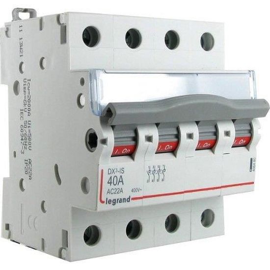Inter-sectionneur tétrapolaire 40A legrand-406480 - Cdiscount Bricolage