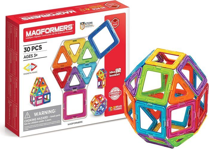 30-Piece Magnetic Tiles Toy.Stem Set.Educational Teaching Resource With ...