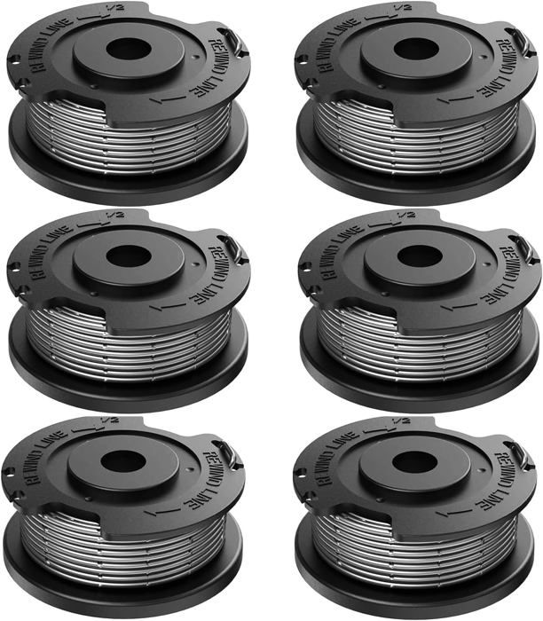 Lot de 6 Bobines et Fil de Rechange pour Débroussailleuse Bosch Art 23 SL / 26 SL/2300 ...