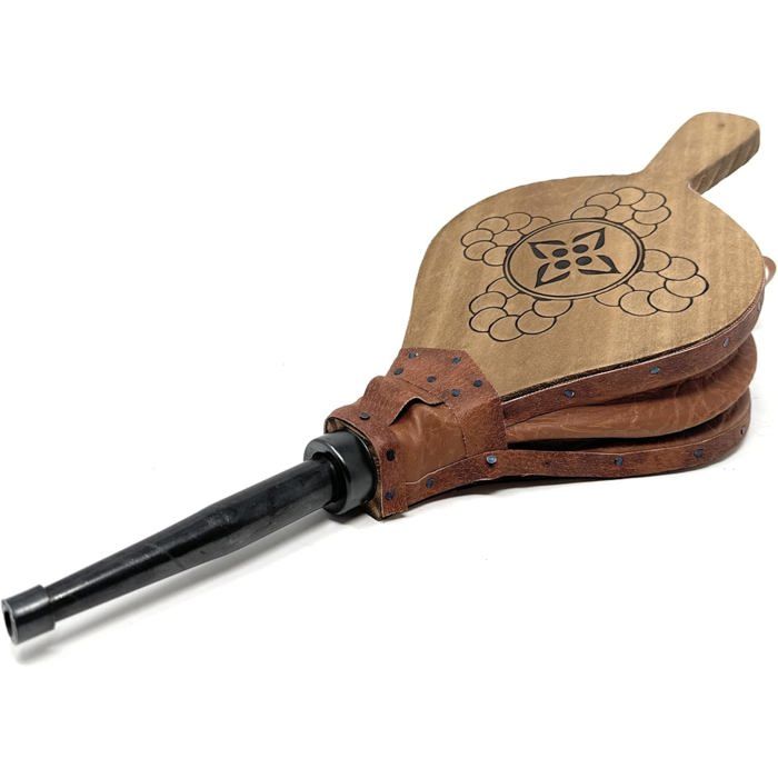 Soufflet de Cheminée Soufflet Cuir 51 cm - Soufflet de Cheminée en Bois ...