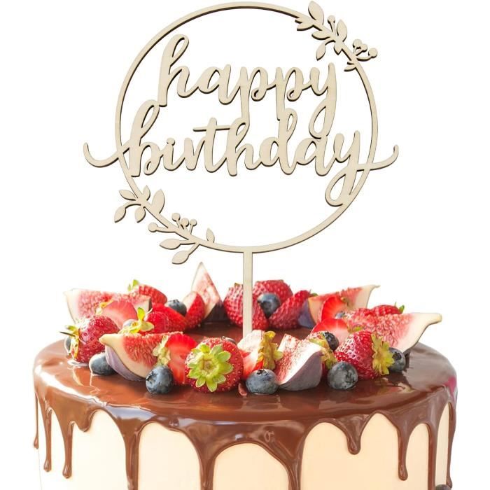 Cake Topper Happy Birthday Décoration De Gâteau Joyeux Anniversaire ...