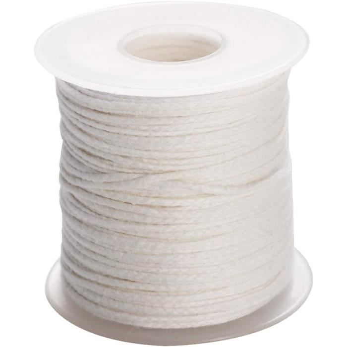 0.4 Tressée Plate Bougie Bobine Meche Bougie Moulée 1Mm 200 Bougie ...