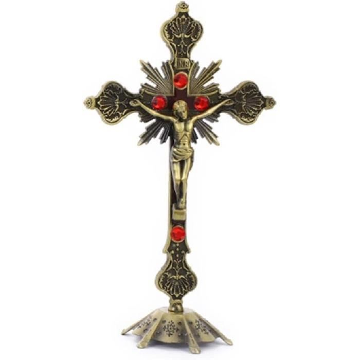 Croix Religieuse Murale Sur Pied Jésus Christ Pour La Maison, La ...