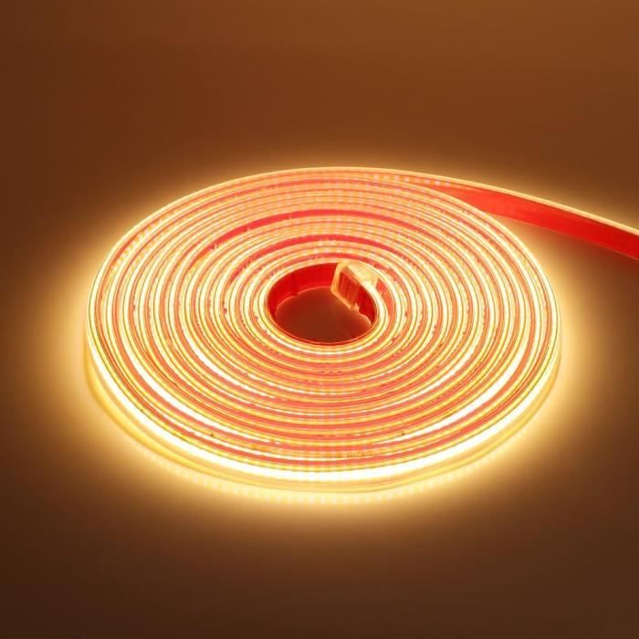 Bande LED Etanche 220V,COB 288LEDs-M Ruban Étanche IP65 Découpable ...