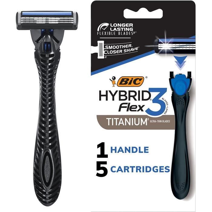 Flex 3 Rasoirs jetables hybrides pour homme, rasoirs durables à 3 lames ...