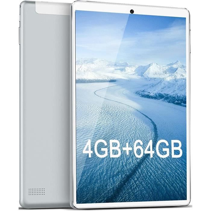 Tablette Tactile 10 Pouces Android 10 Go - 4 Go RAM + 64 Go ROM, 8 Cœurs 1.8Ghz, Dual SIM 4G ...